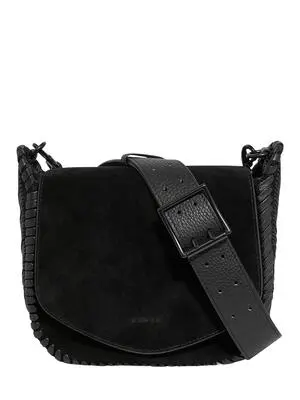 AIMEE All For Love Leather Crossbody Bag - Black Suede