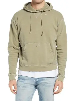 John Elliott Folsom Distressed Hoodie - Olive