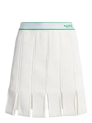 Bottega Veneta Logo Mini Skirt - White