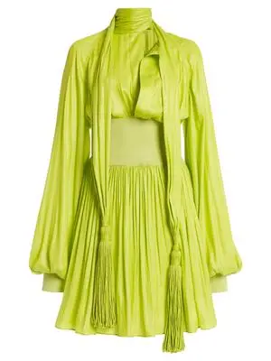 Bottega Veneta Tassel-detailed Mini Dress - Green