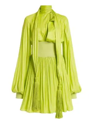 Bottega Veneta Tassel-detailed Mini Dress - Green
