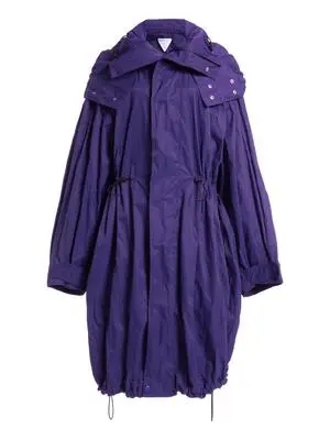 Bottega Veneta Resinated Metal Twill Parka - Purple