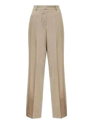 THE FRANKIE SHOP Gelso High-rise Wide-leg Trousers - Beige