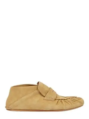 Loewe Suede Moccasins - Beige
