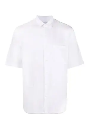 Sunspel Short-sleeved Linen Shirt - White