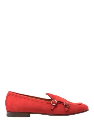 SCAROSSO Virginia Suede Loafers - Red