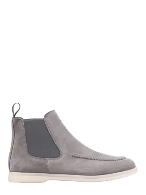 SCAROSSO Eugenia Suede Chelsea Boots - Grey