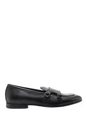 SCAROSSO Virginia Leather Loafers - Black