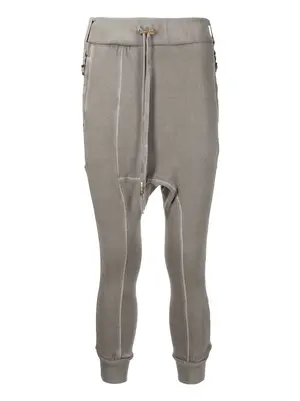 Boris Bidjan Saberi Cropped Drop-crotch Track Pants - Brown