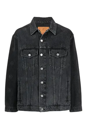 Martine Rose Logo-print Denim Jacket - Black