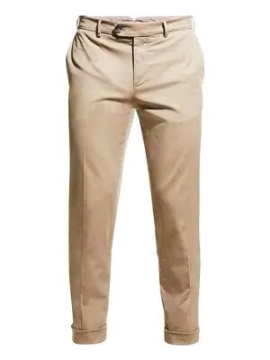 Brunello Cucinelli Men & Apos;s American Pima Italian-fit Chino Trousers Brown