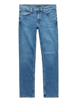 Nudie Jeans Lean Dean Slim-fit Tapered Stretch-denim Jeans - Blue