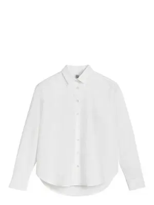 TOTÊME Signature Cotton Button-down Shirt - White