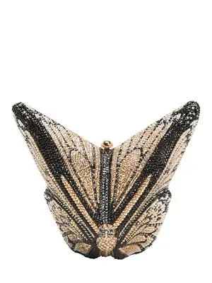 Judith Leiber Monarch Butterfly Crystal Clutch Bag - Black Pattern