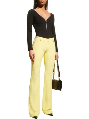 Alexander McQueen McQueen Leaf Crepe Classic Suiting Pants Misc Grey