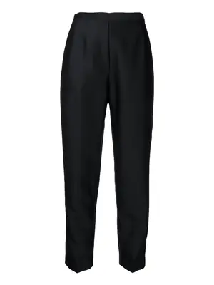 GIA STUDIOS Satin-finish Slim-cut Trousers - Black