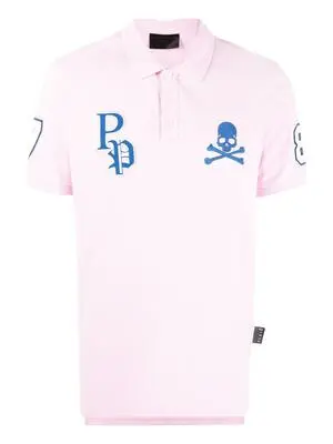 Philipp Plein Skull And Plein Polo Shirt - Pink