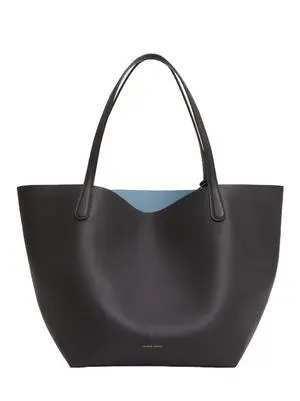 MANSUR GAVRIEL Mansur Gavriel Soft Leather Everyday Tote Aubergine/ Cielo