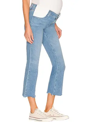 Paige Colette Maternity Crop Flare Jeans - Folk Distressed