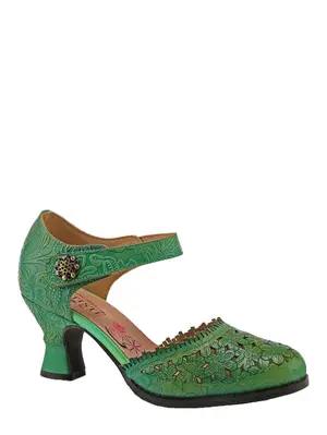 SPRING STEP SHOES L'Artiste By Spring Step Ankle Strap Sandal Green