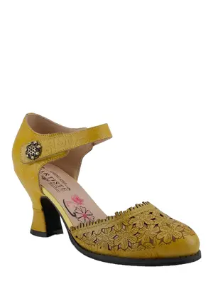 SPRING STEP SHOES L'Artiste By Spring Step Ankle Strap Sandal Yellow