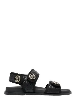 FERRAGAMO Logo-plaque Detail Sandals - Black