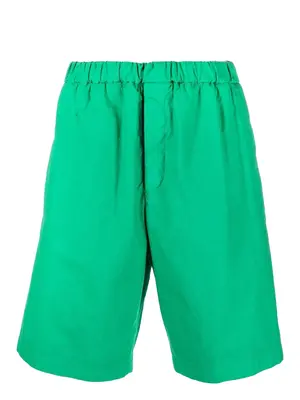 JIL SANDER Elasticated Knee-length Shorts - Green