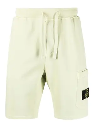 Stone Island Compass-patch Track Shorts - Green