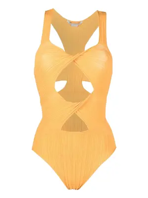 Stella McCartney Cut-out Knit Bodysuit - Orange