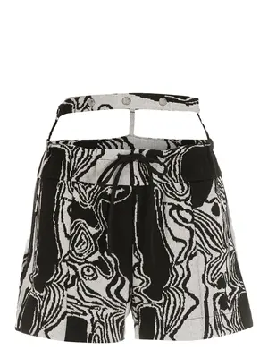 GLORIA COELHO Gloria Coelho Corpo Virtual Belted Shorts