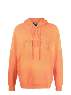 ÉTUDES STUDIO Logo-embroidered Hoodie - Orange