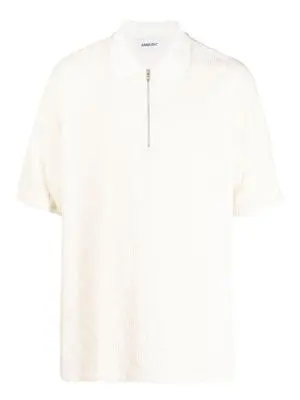 AMBUSH Monogram-textured Polo Shirt - White