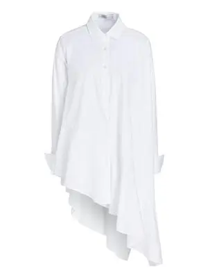 Palmer//harding Asymmetric Fluted Cotton-poplin Shirt - White