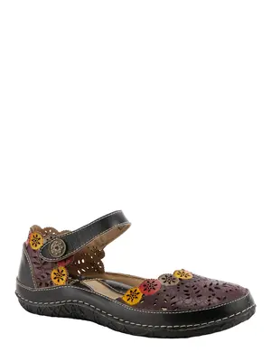 SPRING STEP SHOES L'Artiste By Spring Step Kysandra Fleur Mary Jane Flat Black Multi