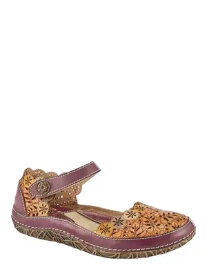 SPRING STEP SHOES L'Artiste By Spring Step Kysandra Fleur Mary Jane Flat Purple Multi