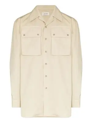 LEMAIRE Flap-pocket Cotton Shirt - Neutrals