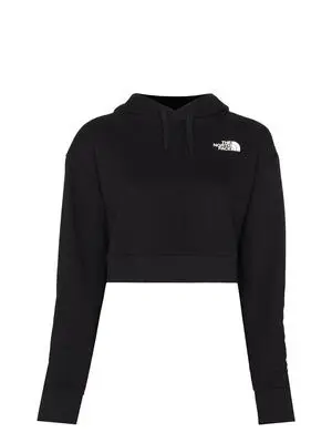 The North Face Logo-print Cropped Hoodie - Black