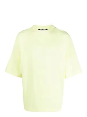 Palm Angels Logo-print Cotton T-shirt - Yellow