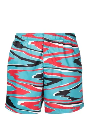 Missoni Wave-print Swim Shorts - Blue