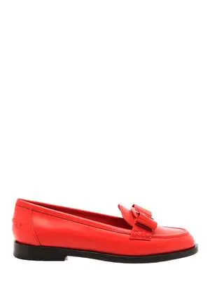 FERRAGAMO Vivaldo Logo-plaque Loafers - Red