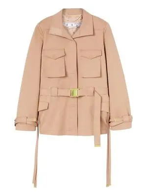 Off-White Gabardine Field Jacket - Neutrals
