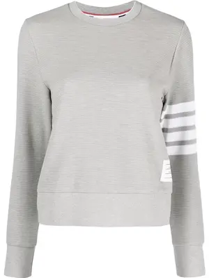 Thom Browne 4-bar Ribbed Sweatshirt - Grey