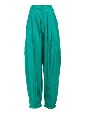 Isabel Marant Olga High-rise Tapered Pants - Green