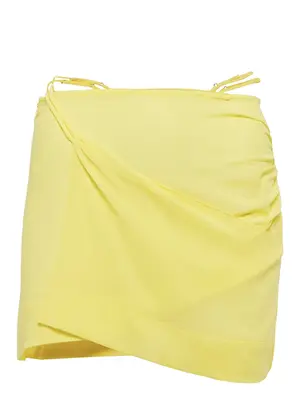 NENSI DOJAKA Asymmetric Wrap Miniskirt - Yellow