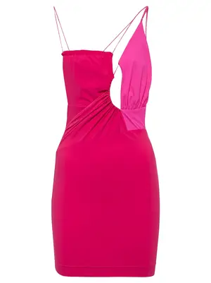 NENSI DOJAKA Cutout Ruched Minidress - Pink