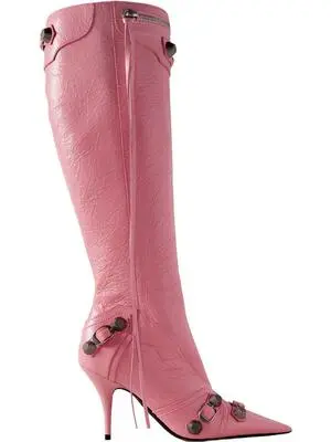 Balenciaga Cagole Knee Boots - Pink