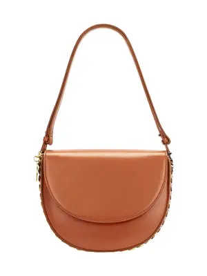 Stella McCartney Medium Frayme Flap Shoulder Bag - Brick