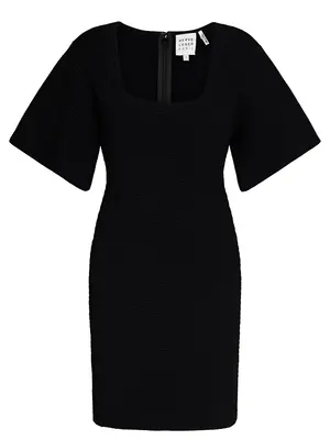 Herve Leger Ribbed-knit Mini Dress - Black