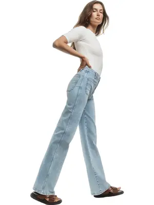 REFORMATION REFORMATION Alyssa Stretch High Rise Wide Leg Long Jeans Helena