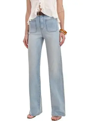REFORMATION REFORMATION Alyssa Stretch High Rise Wide Leg Long Jeans Lyra